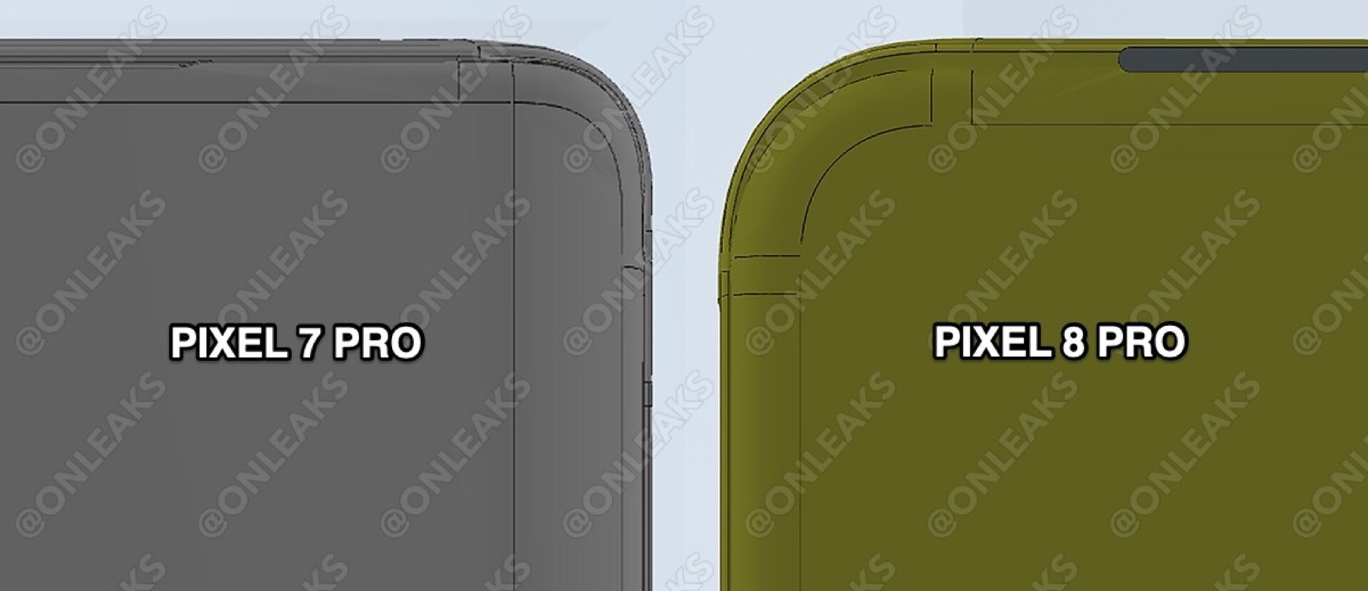 Google Pixel 8 series design compared to Pixel 7 series in latest ...