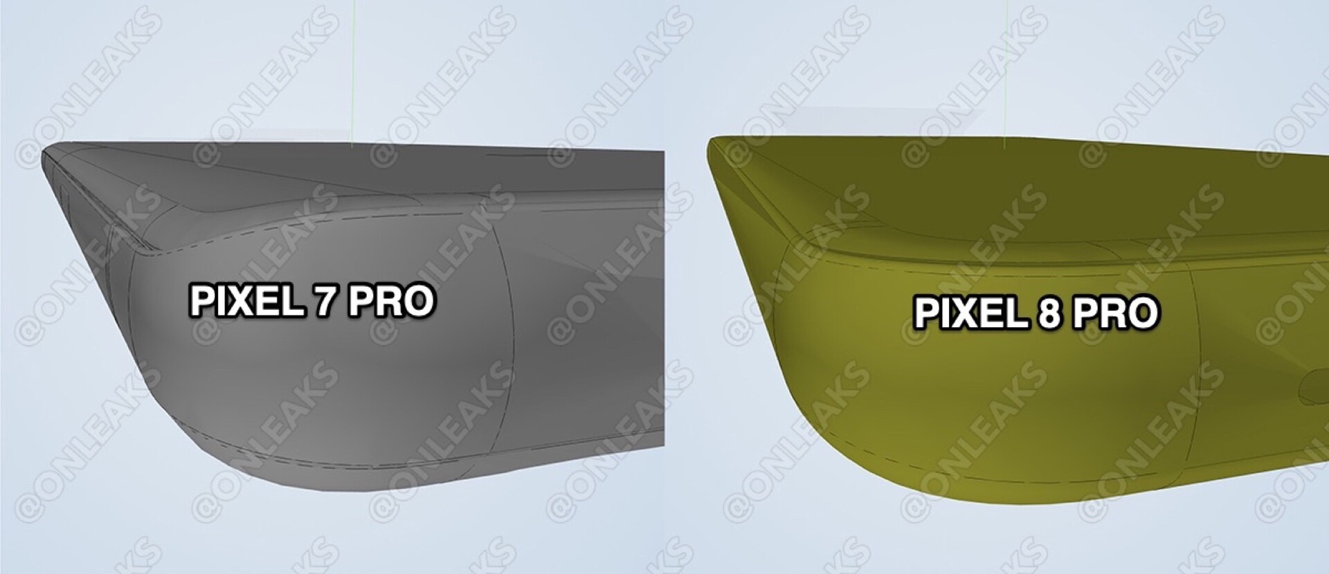 Google Pixel 8 series design compared to Pixel 7 series in latest ...