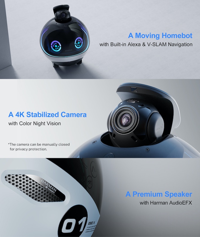 Enabot EBO X Home Robot With a 4K Camera Launched on Kickstarter - Gizmochina