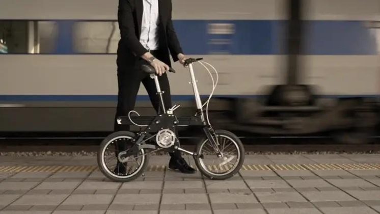 Pop-Cycle compact bike with a sliding frame unveiled - Gizmochina