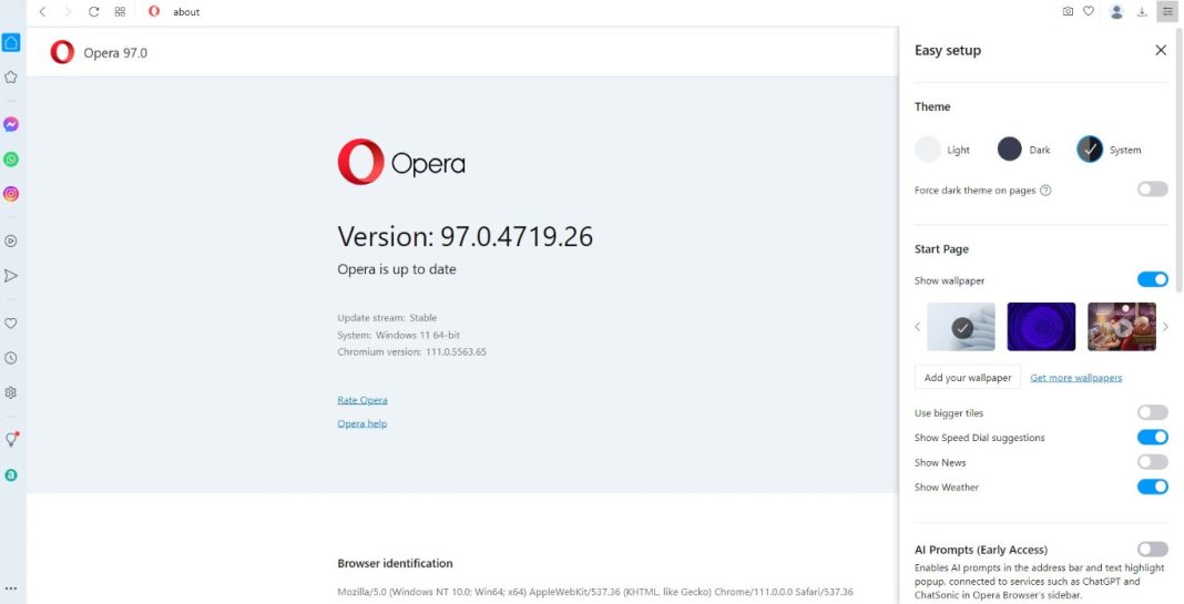 How to Enable ChatGPT (AI Prompts) in Opera Sidebar - Gizmochina