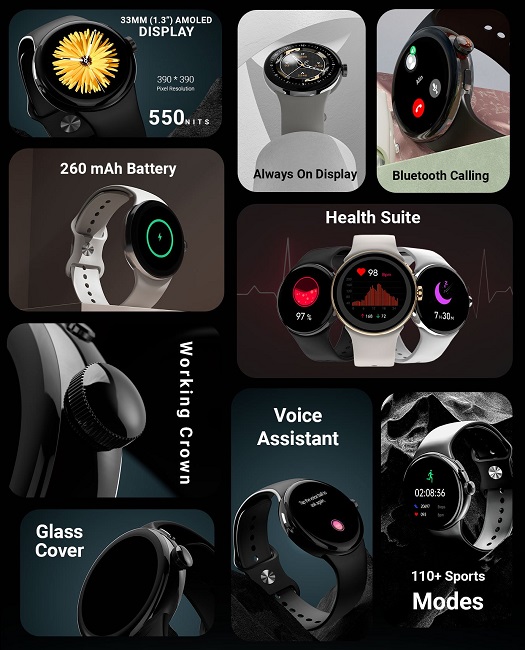 Fire-Boltt Rock launched in India with 1.3 inch AMOLED display for Rs ...