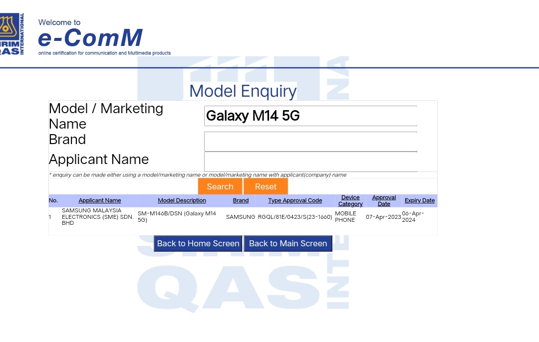 Samsung Galaxy M14 5G spotted on SIRIM database ahead of Malaysian launch - Gizmochina