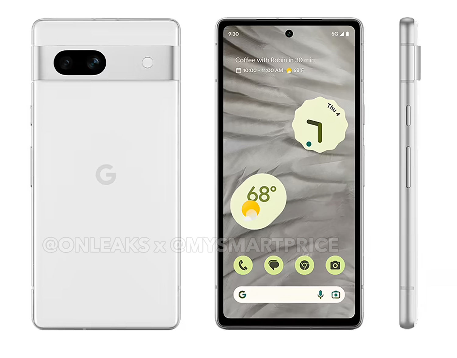 Google Pixel 7a leaked renders showcase its three color variants ...