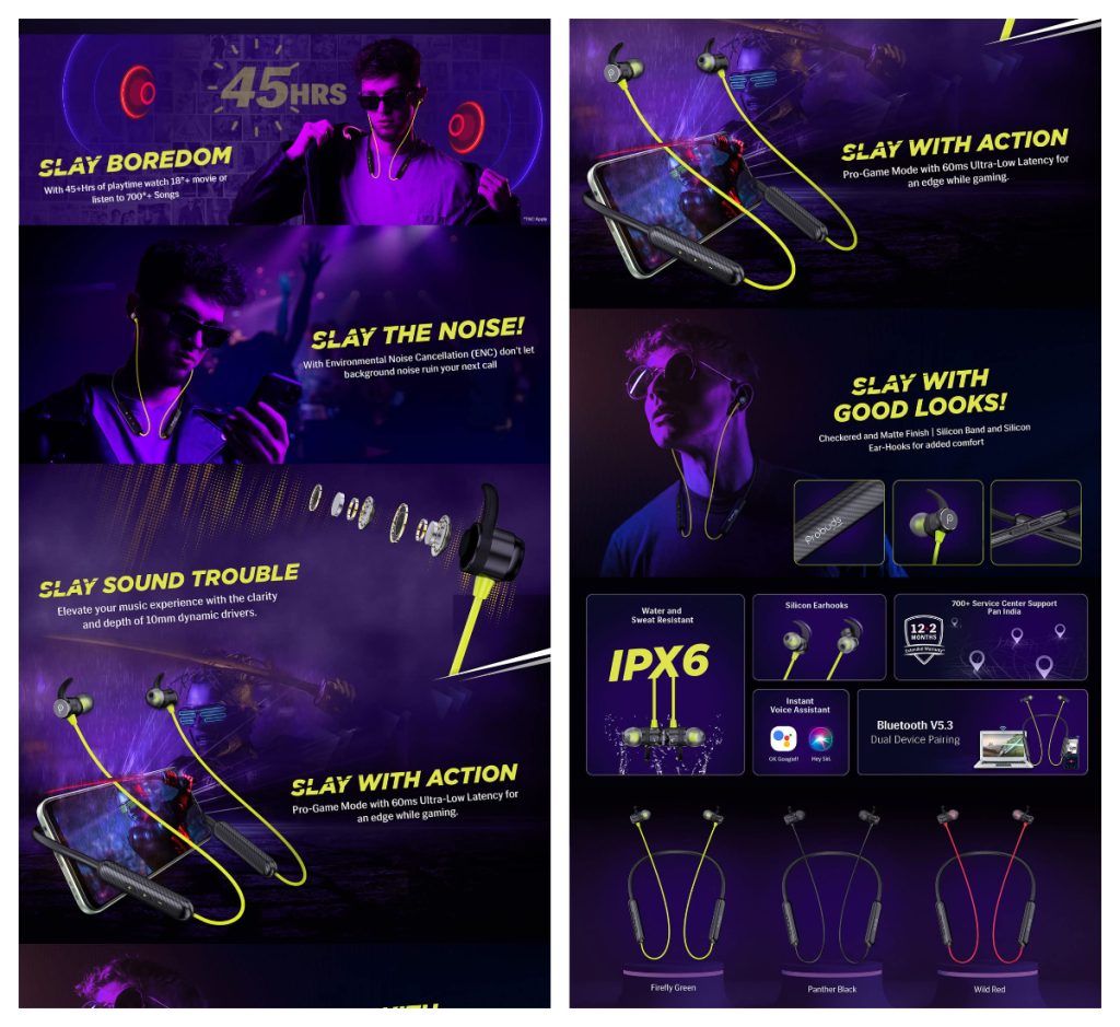 Lava Probuds N31 neckband earphones launched with 45hr battery & ENC ...