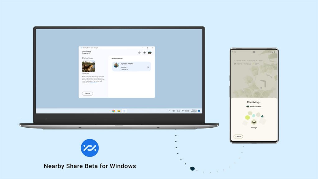 Google releases Android's Nearby Share Beta for Windows - Gizmochina Google releases Android's Nearby Share Beta for Windows - Gizmochina