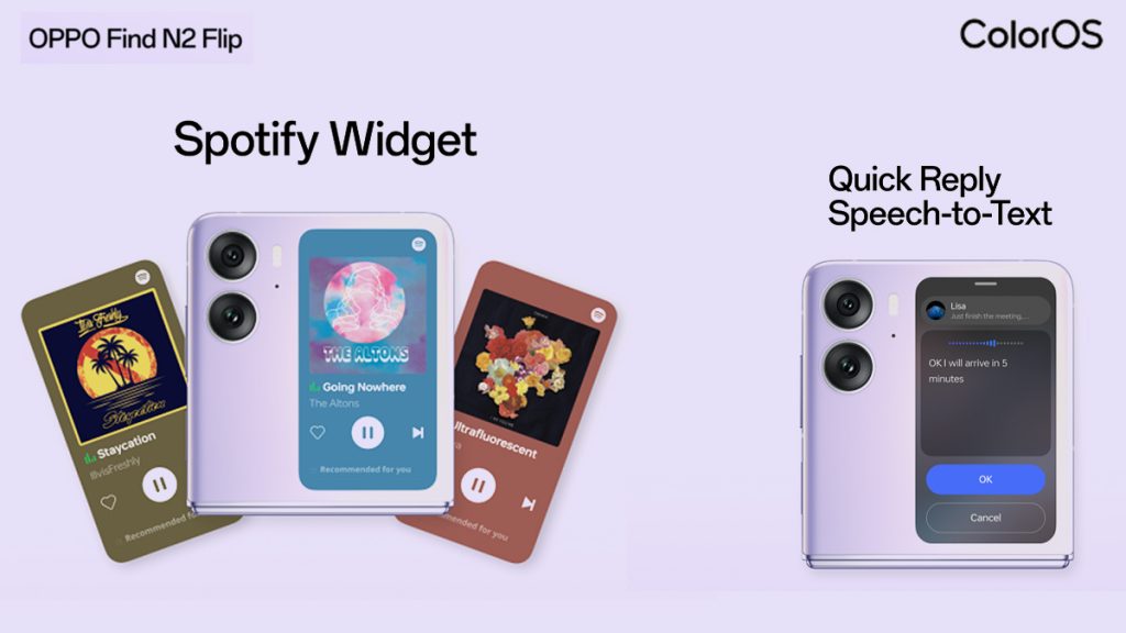 OPPO Find N2 Flip First Major Update Introduces Spotify Widget, Speech ...