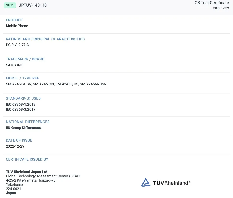 Samsung Galaxy A24 4G clears Bluetooth SIG & TUV certification, launch ...