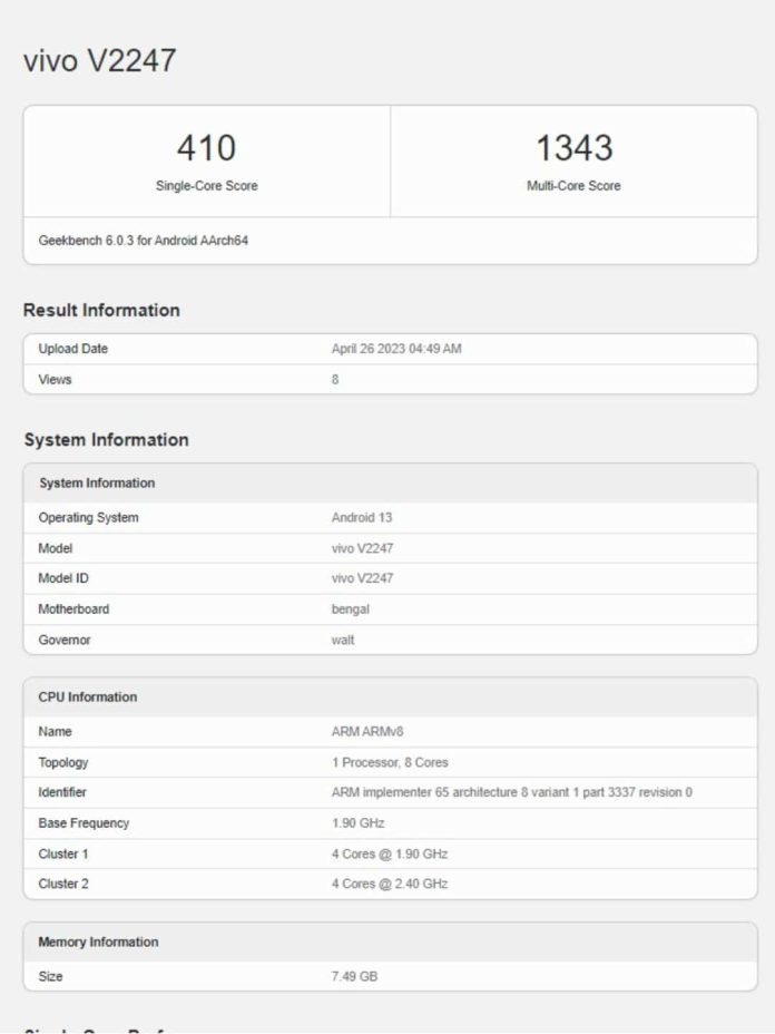 Vivo Y36 4G Runs Geekbench with Snapdragon 680, Launch seems Near ...