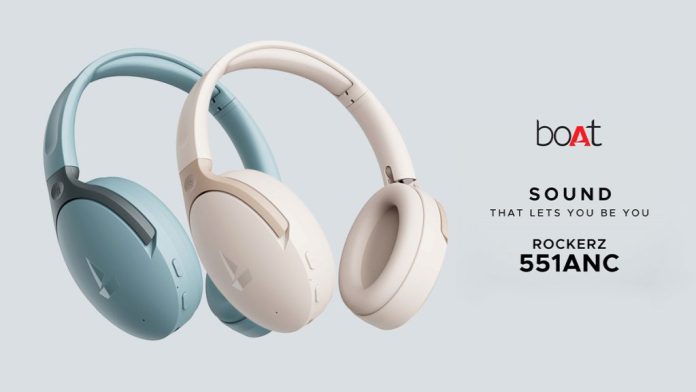 boAt Rockerz 551ANC Wireless Headphones launch with 35dB ANC, up to 100 ...