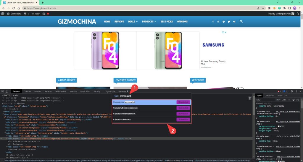 How to take Screenshot on Chrome Browser - Gizmochina