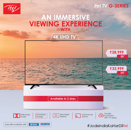 itel launches its new 4K Ultra HD G-series smart TVs in India - Gizmochina