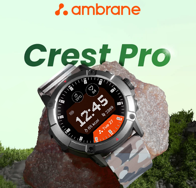 Ambrane Crest Pro Rugged Smartwatch Launched In India - Gizmochina