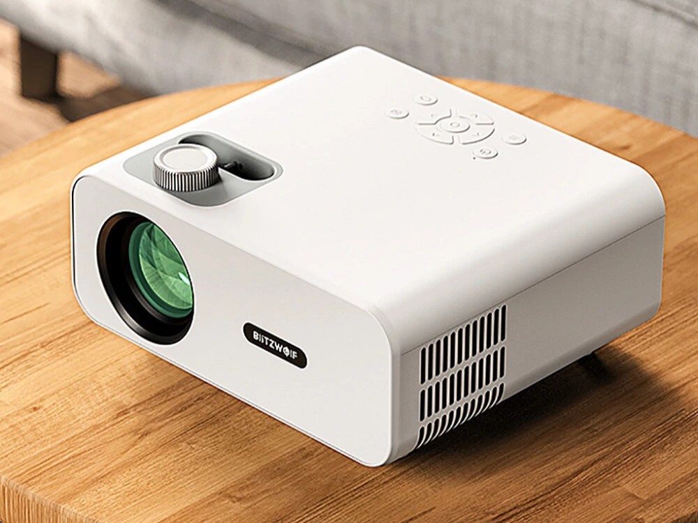 BlitzWolf BW-V5 1080p projector with up to 9,000 lumens brightness ...