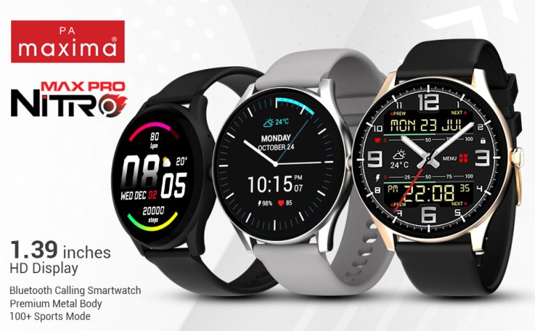 Maxima Max Pro Nitro with 1.39-inch HD display and Bluetooth calling ...