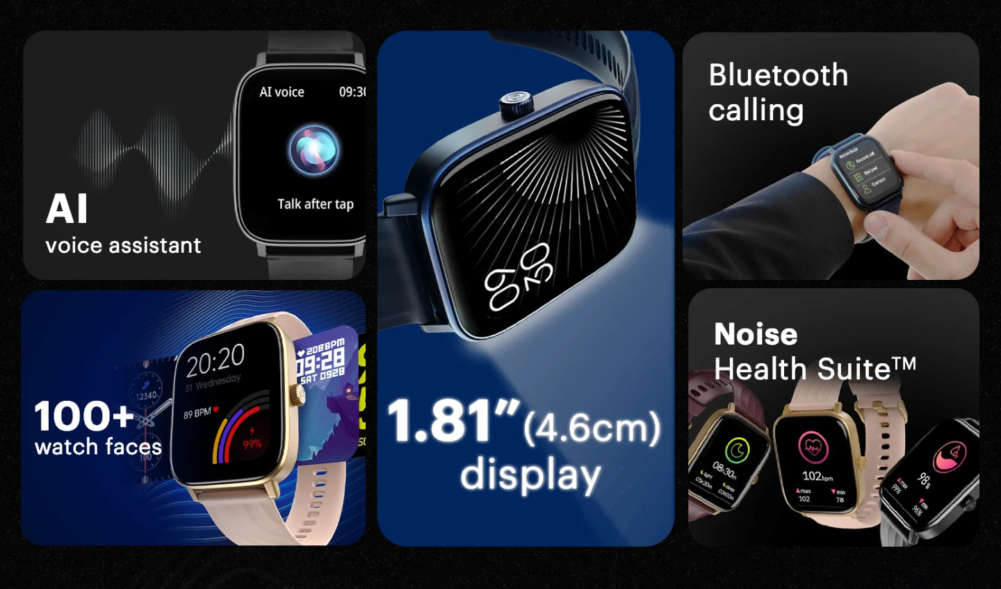 Noise ColorFit Quad Call, a sleek smartwatch with Bluetooth calling ...