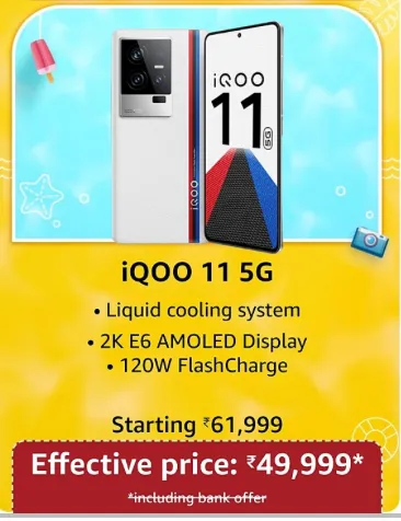 iQOO 11 for Rs 49,999 is the cheapest flagship Snapdragon 8 Gen 2 phone: Amazon Great Summer ...