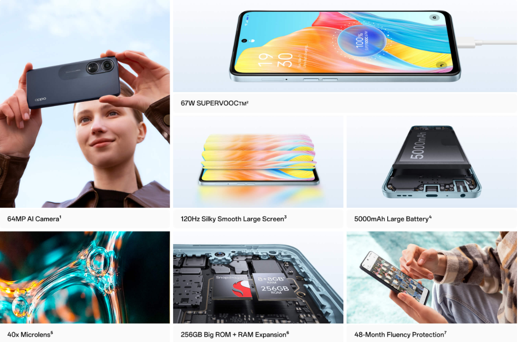 Oppo A98 5G launched with FHD+ 120Hz display, 64MP triple camera ...