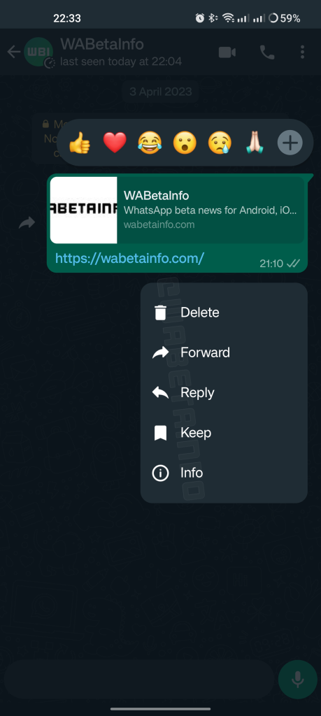 WhatsApp is testing redesigned context menu for Android beta users ...