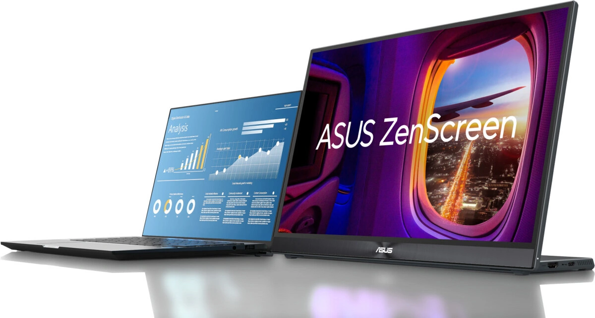ASUS ZenScreen MB16QHG portable monitor with a 2K 120Hz screen, dual ...