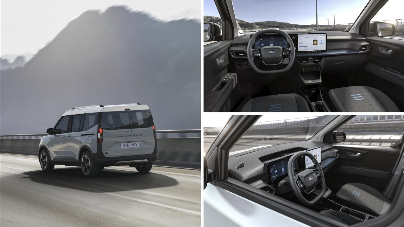 Ford E-Tourneo Courier electric minivan with a 230-mile range and 100kW ...