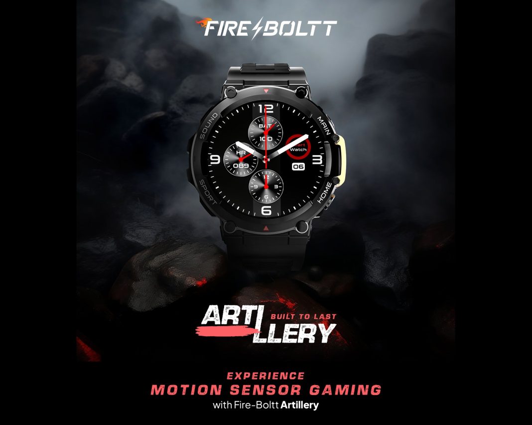 Fire-Boltt Artillery smartwatch with rugged design, Bluetooth calling ...
