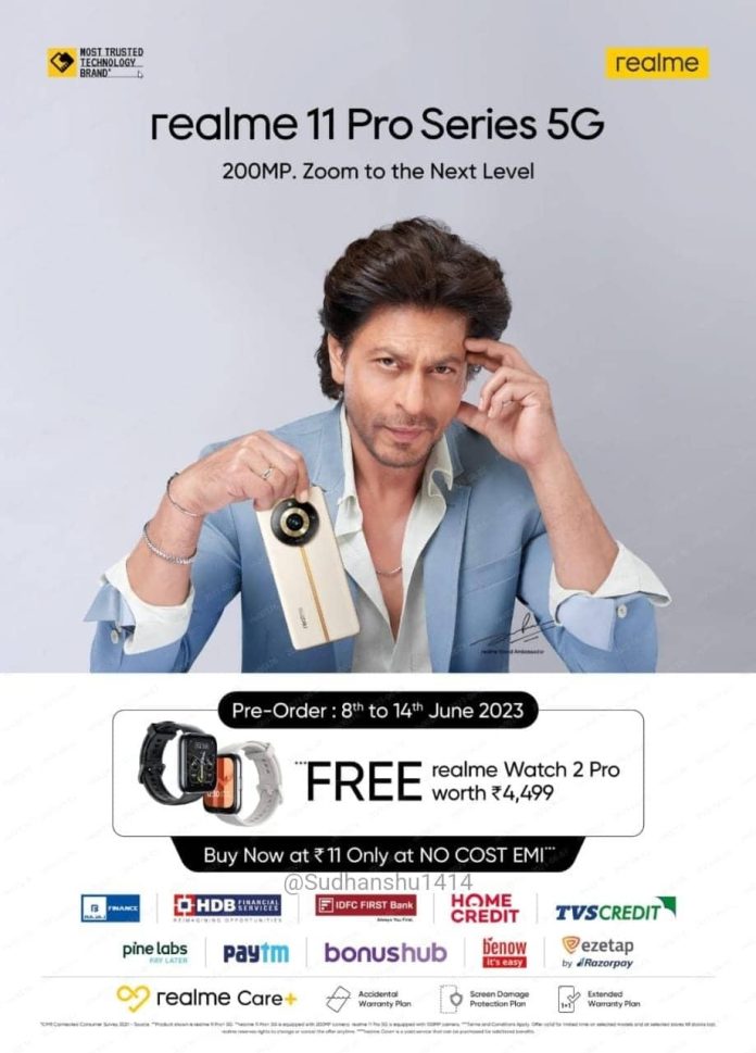 Realme 11 Pro series pre-orders will come with a free Realme Watch 2 Pro, offline booking date ...