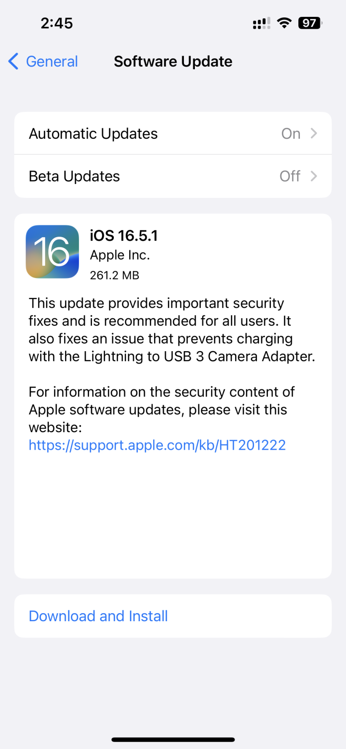 Apple Releases Ios 16 5 1 Update To Address Security Flaws Gizmochina