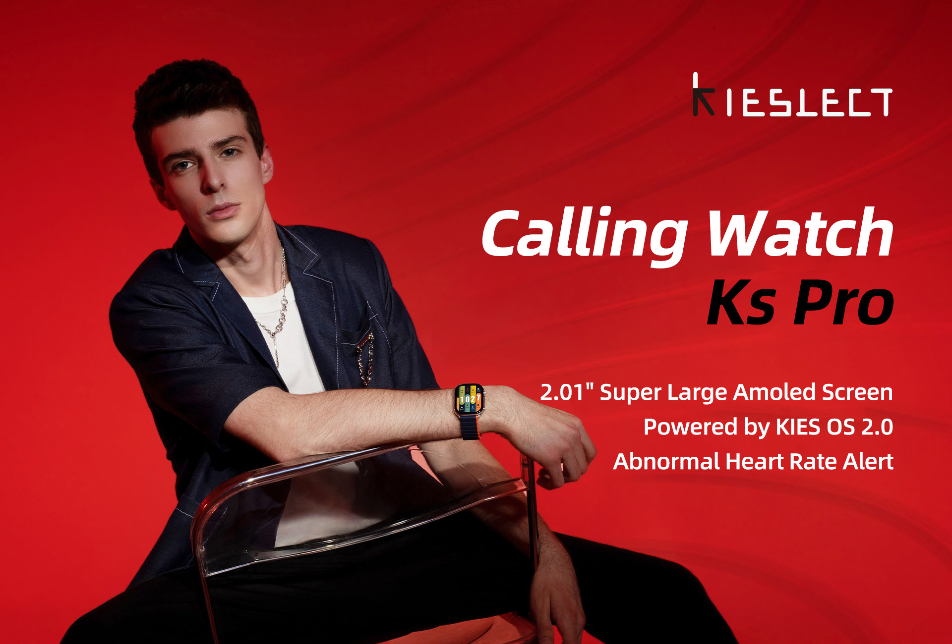 Kieslect KS Pro BT calling smartwatch with 2" AMOLED display & abnormal ...