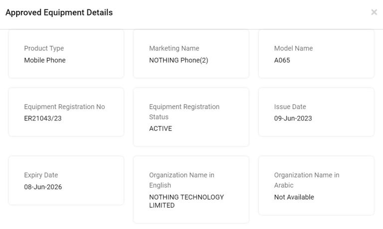 Nothing Phone (2) bags TDRA certification before rumored launch in July ...