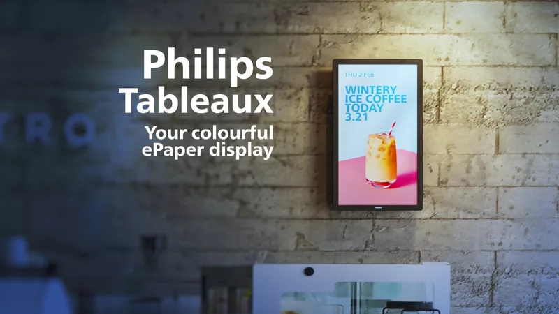 Philips Tableaux with a 25-inch E INK Advanced Color e-paper display ...