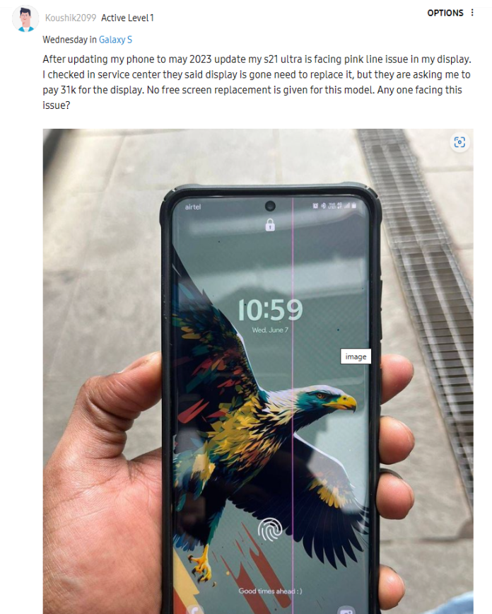 Samsung Galaxy S21 Ultra users report display issues following May 2023 ...