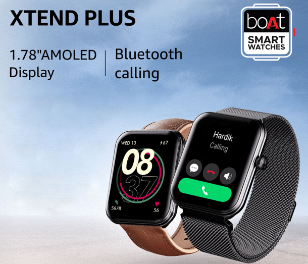 boAt Xtend Plus smartwatch launched in India with 1.78 inch AMOLED ...