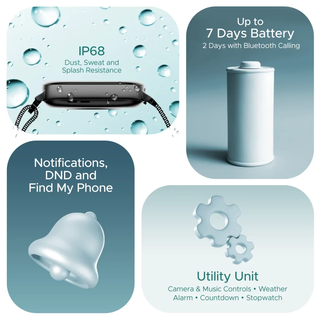 Boat Ultima Connect smartwatch with 1.83" display, BT calling & IP68 ...