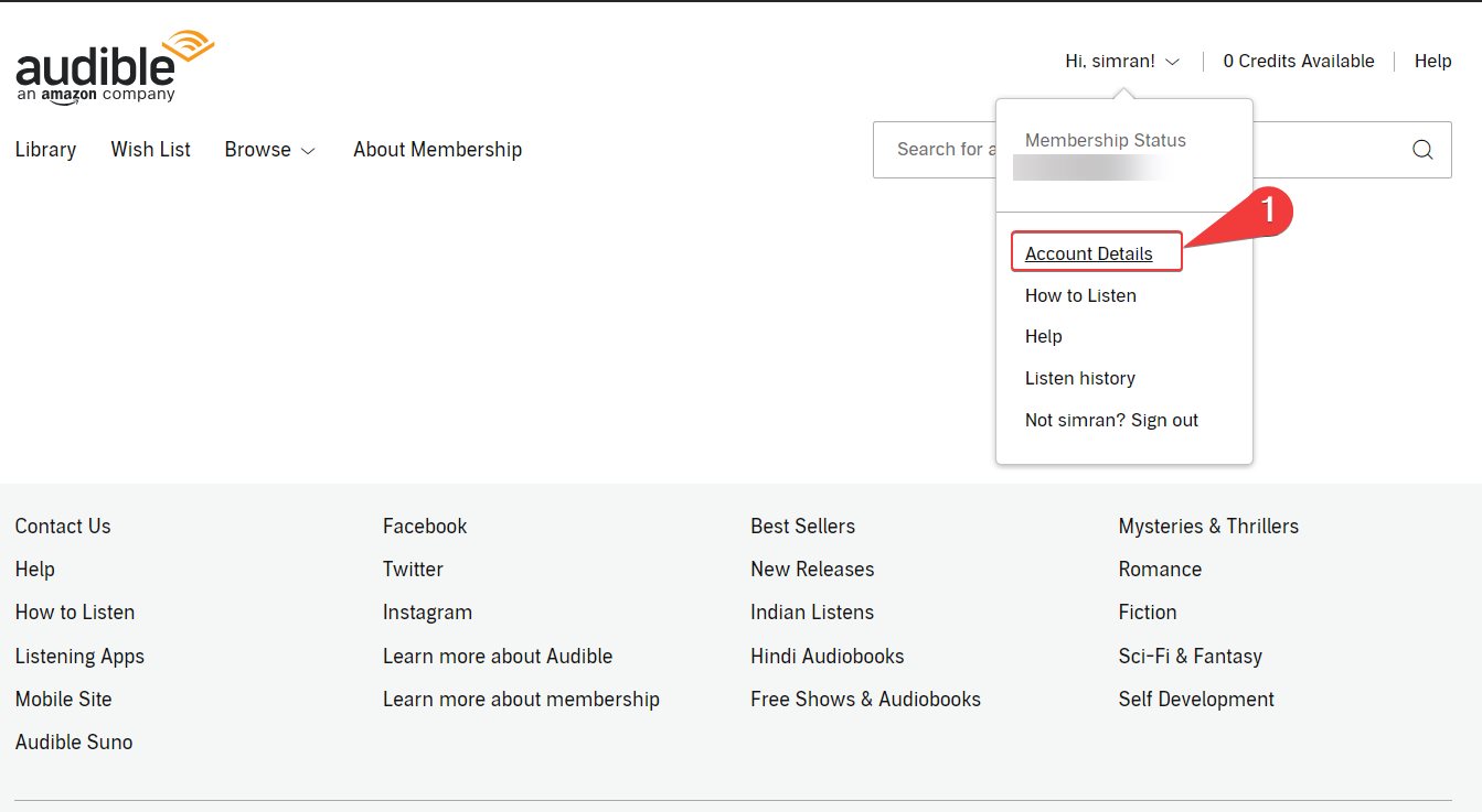 How to cancel Audible Subscription - Gizmochina