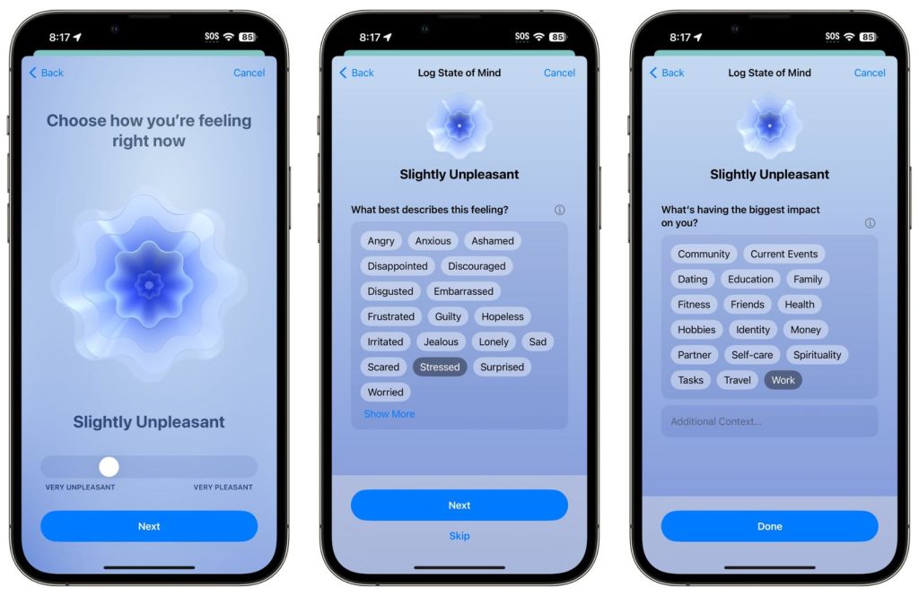 Apple's Health App Update lets you Log your Moods & Emotions Periodically - Gizmochina