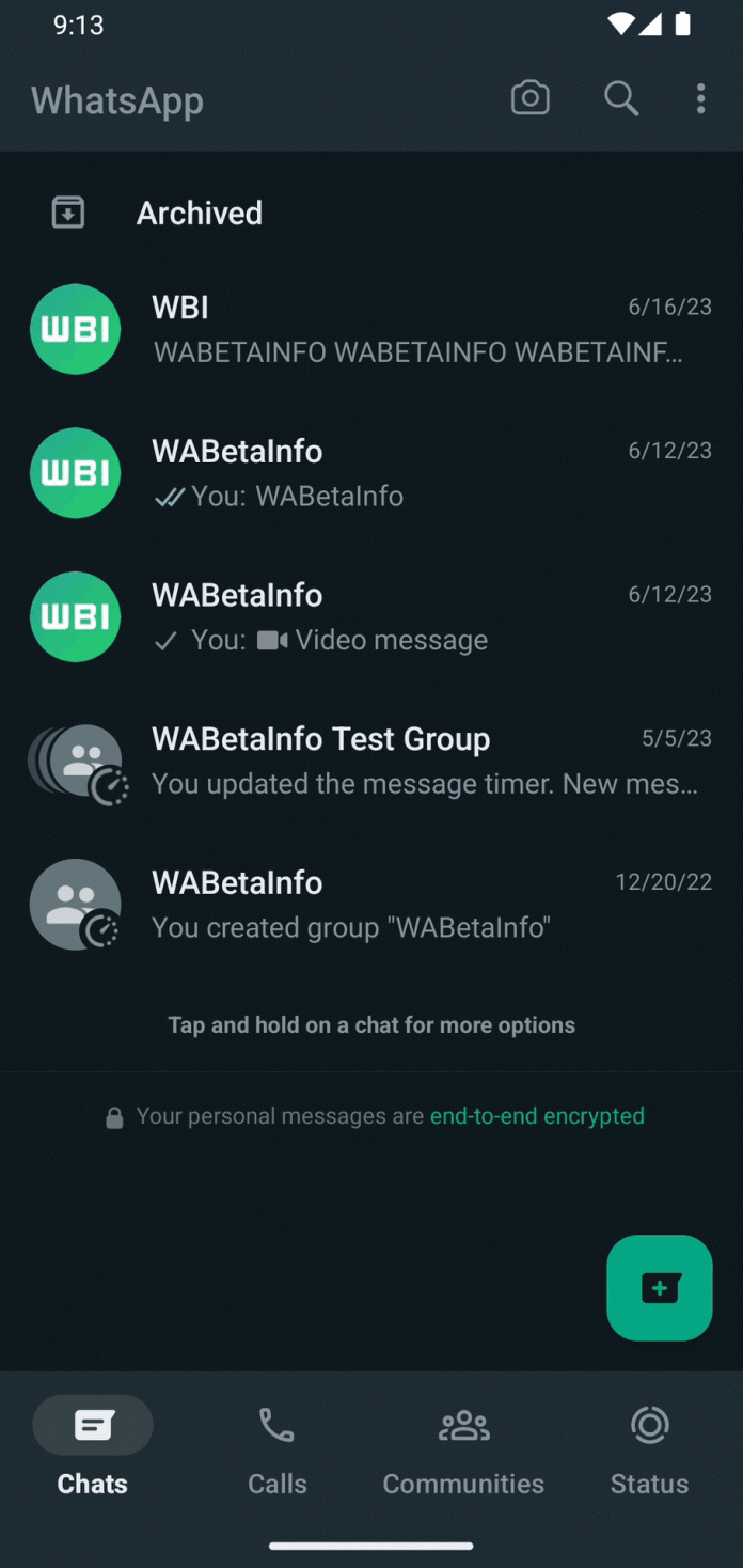 WhatsApp beta fixes bottom navigation bar issue, enables swipe navigation - Gizmochina