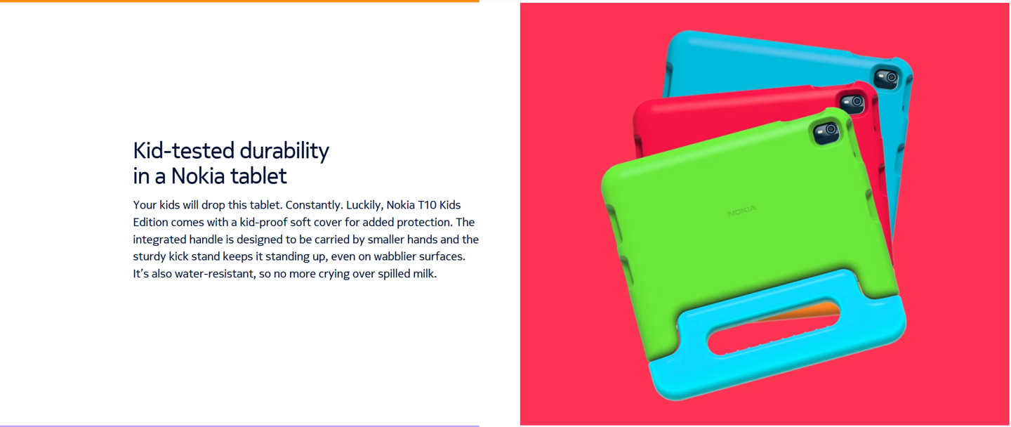 Nokia T10 Kids Edition tablet arrives with colorful protective cases ...
