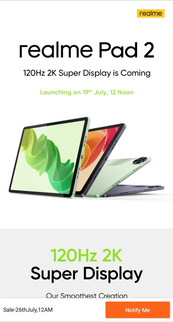 Realme Pad 2 launch date officially confirmed, 11.5-inch 2K display ...