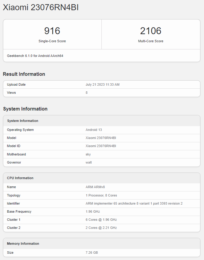 Redmi 12 5G Indian variant visits Geekbench with Snapdragon 4 Gen 2 SoC ...