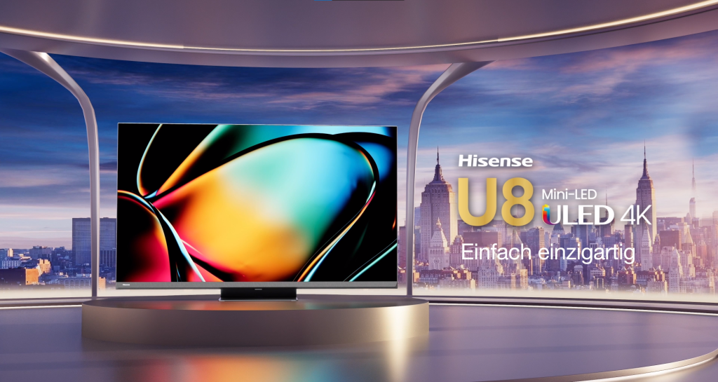 Hisense U8KQ 4K mini-LED TVs with up to 75" screen launched in Europe ...