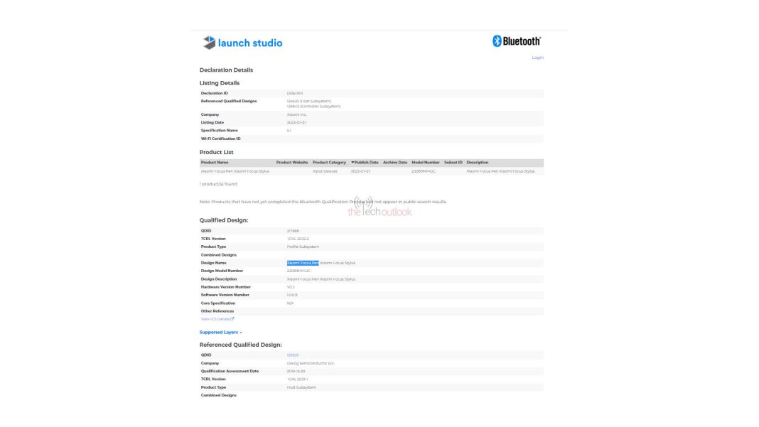 Xiaomi Focus Pen listed on Bluetooth SIG certification website, launch ...