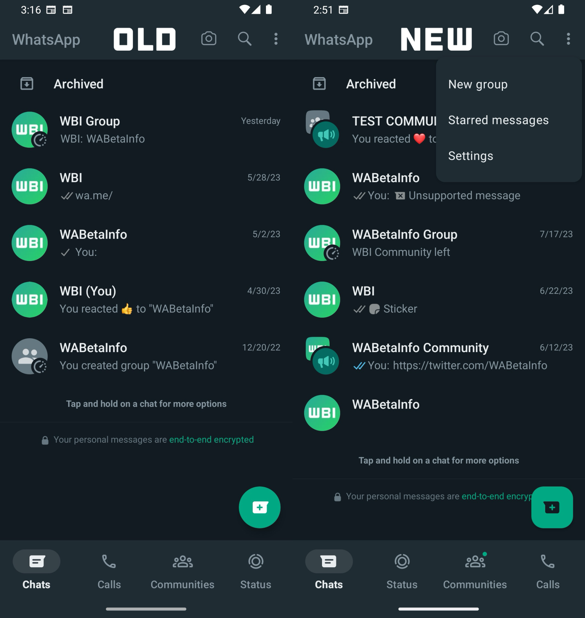WhatsApp's latest beta introduces Material Design 3 features - Gizmochina
