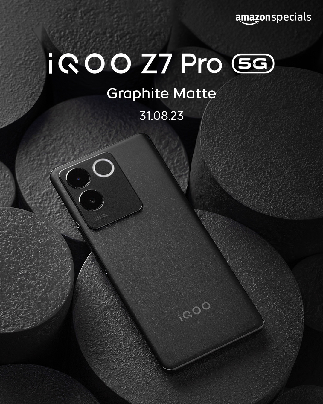 iQOO Z7 Pro 5G Graphite Matte color option, 8GB RAM & Curved display confirmed - Gizmochina
