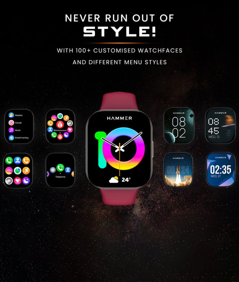 Hammer Robust smartwatch with AMOLED display, Bluetooth calling ...