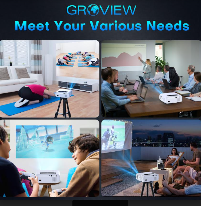 GROVIEW 818C Projector: A novel experience in Home Entertainment ($100 ...