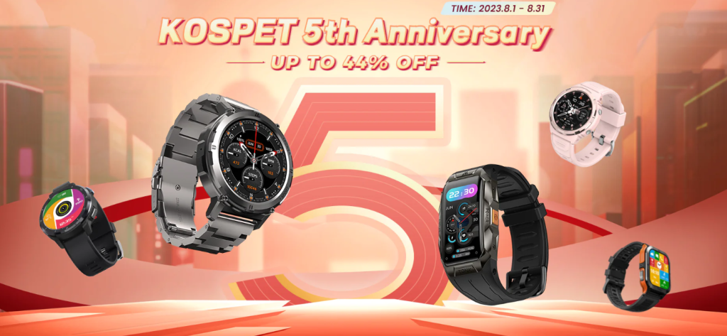 KOSPET 5th Anniversary Sale: Get up to 44% OFF on latest Smartwatches ...