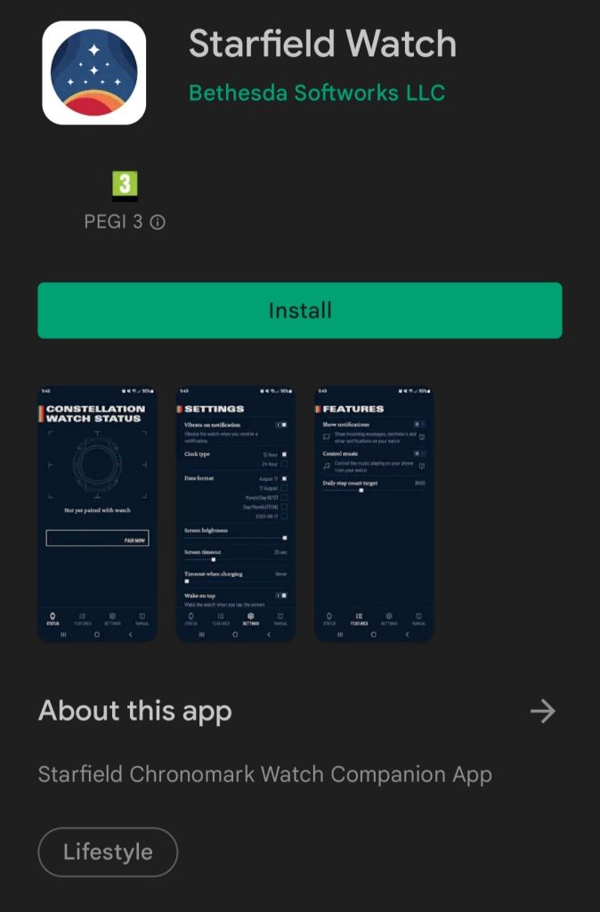 Starfield Companion Watch app released ahead of game's launch - Gizmochina