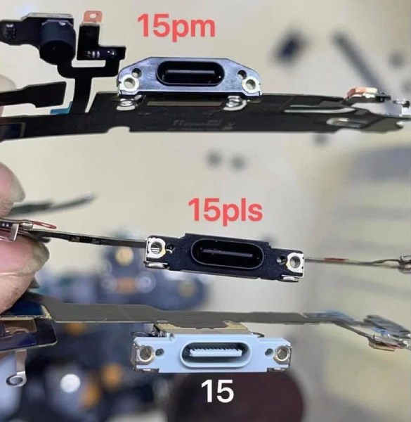 Alleged images of iPhone 15 USB-C Connector Parts Leaks Online