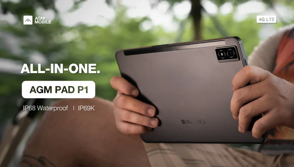 AGM Mobile Pad P1 Android tablet with waterproof design and optional 4G ...